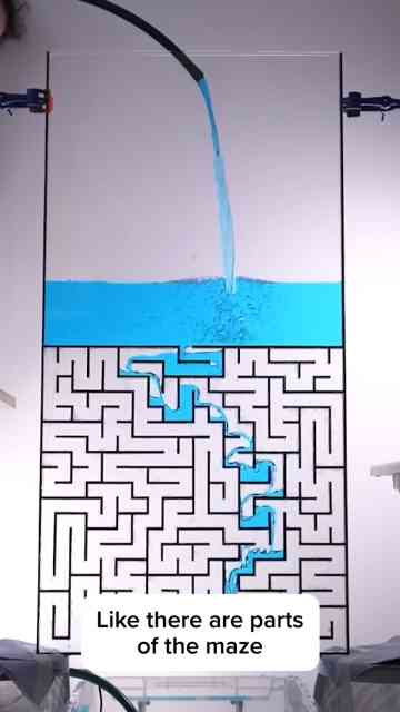 Can water solve a maze?