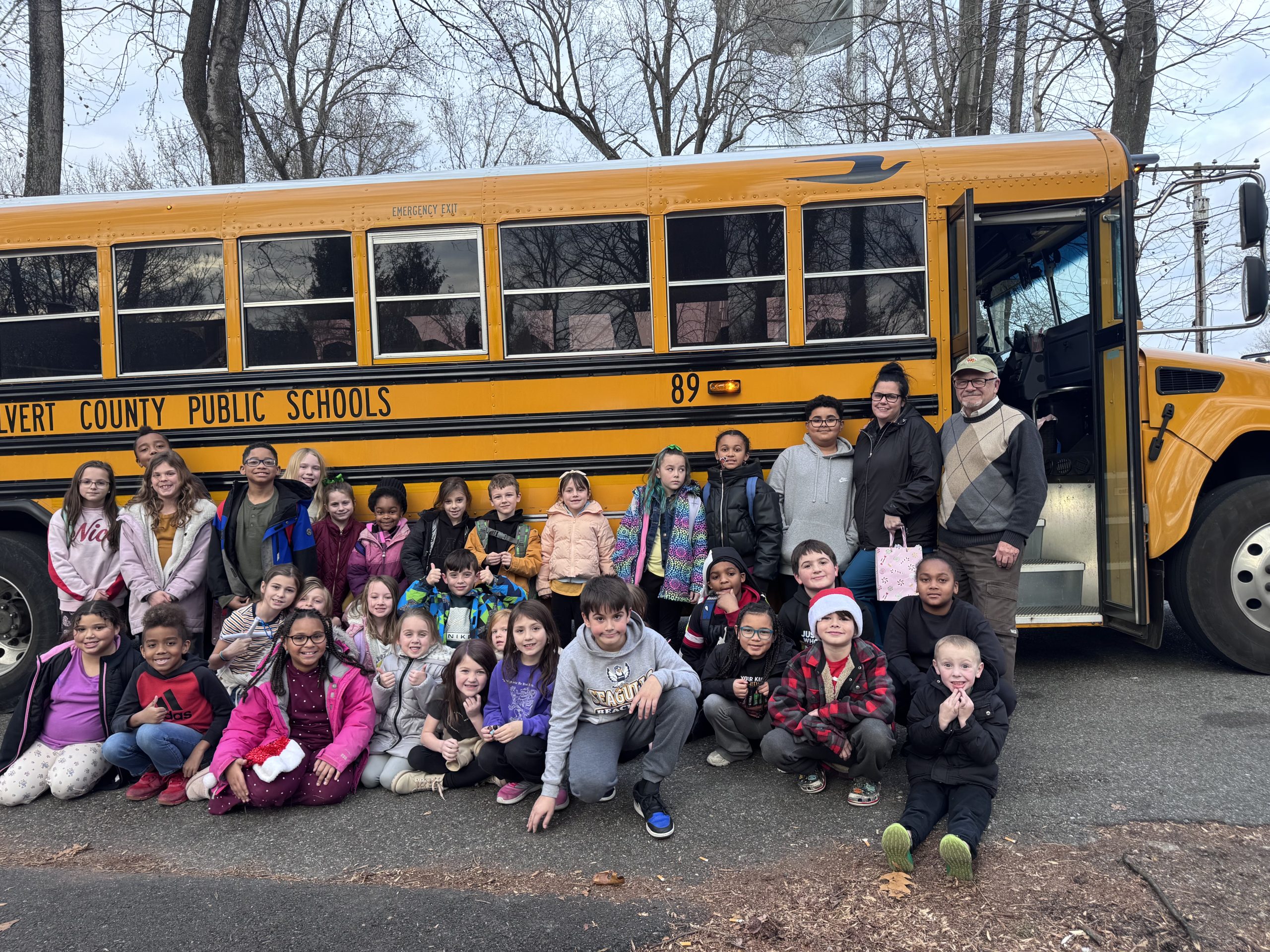Students on Calvert school bus #89 raise funds