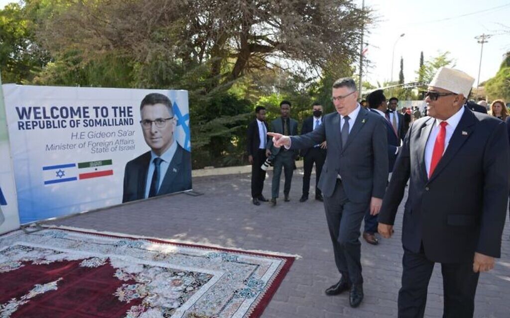 FM Sa’ar in Somaliland: ‘Unlike “Palestine,” Somaliland is not a ...