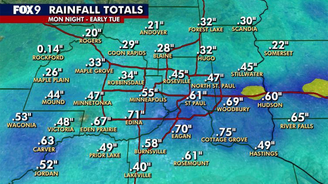 MN weather: Rainfall totals as Twin Cities experience wettest Jan. 6 on ...