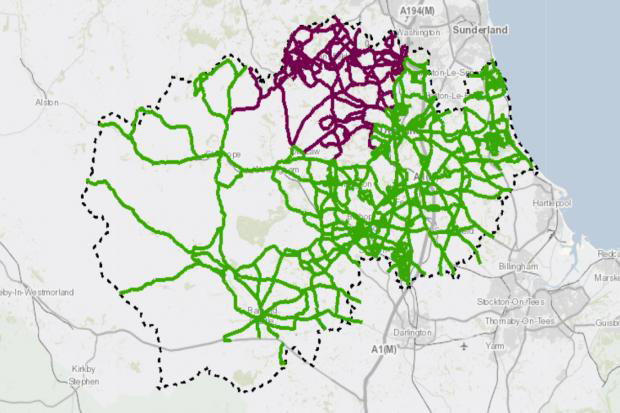 Gritting map shows which routes are being treated in County Durham