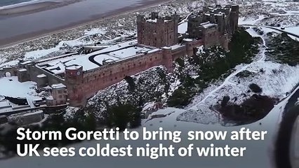 Storm Goretti to bring heavy snow after UK sees coldest night of winter ...