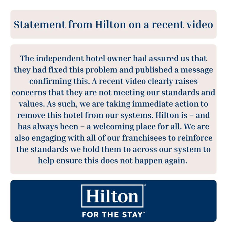 Hilton drops Minneapolis hotel that lied about immigration agent ban