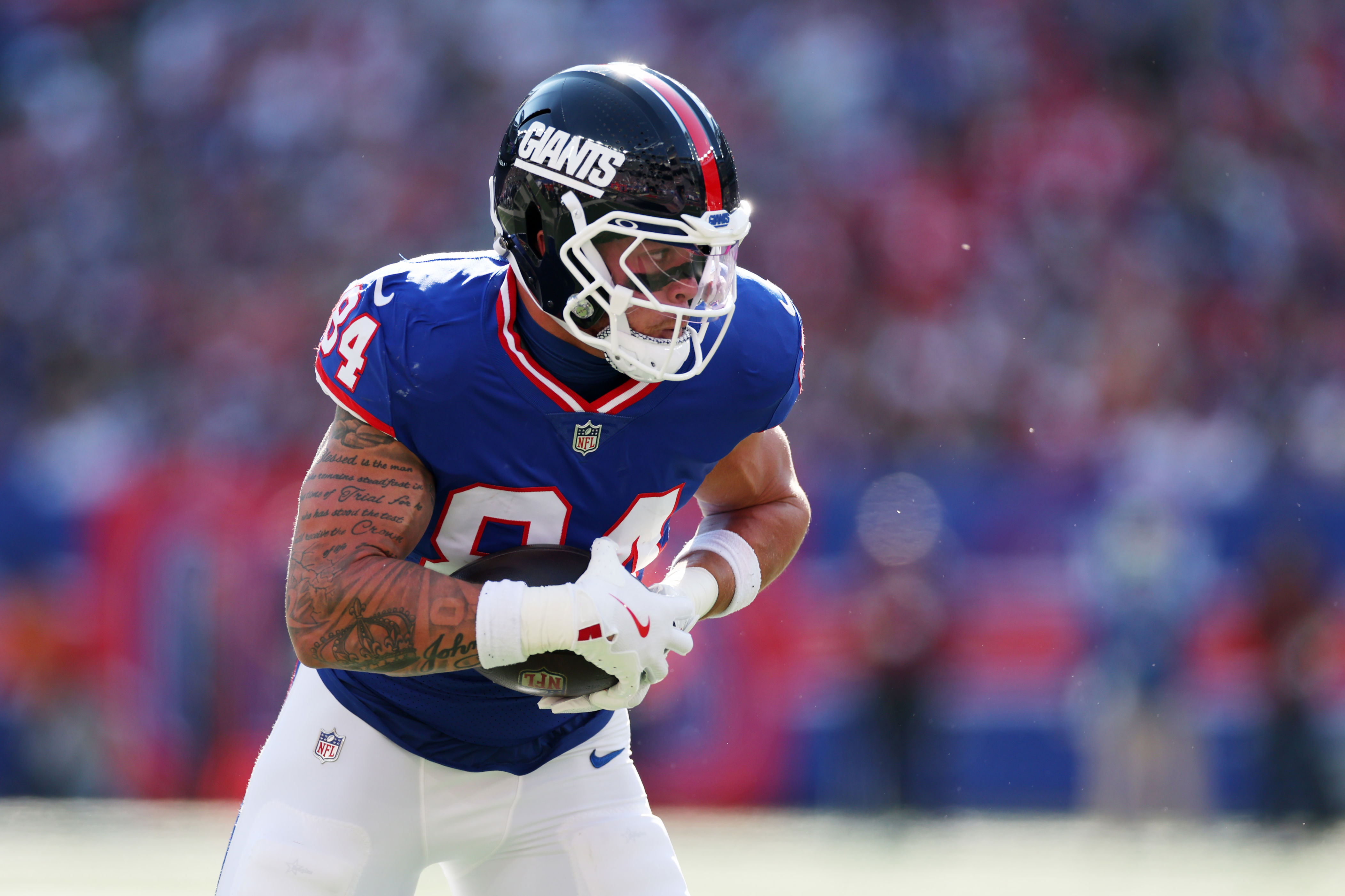 Giants TE Theo Johnson breaks silence on Knicks game controversy