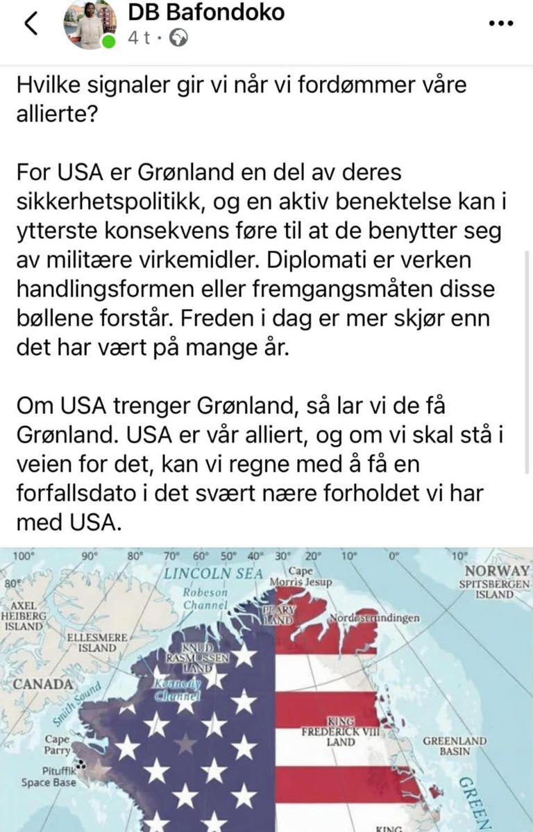 Trekker seg fra Høyre etter Trump-sjokk: – Vi skal la USA få Grønland