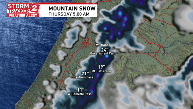 Several feet of snow coming to Oregon & Washington Cascades starting today