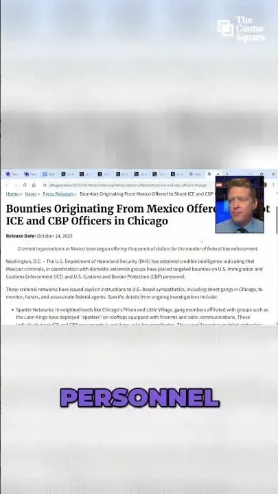 DHS: Bounties from Mexico offered to shoot ICE and CBP officers in Chicago