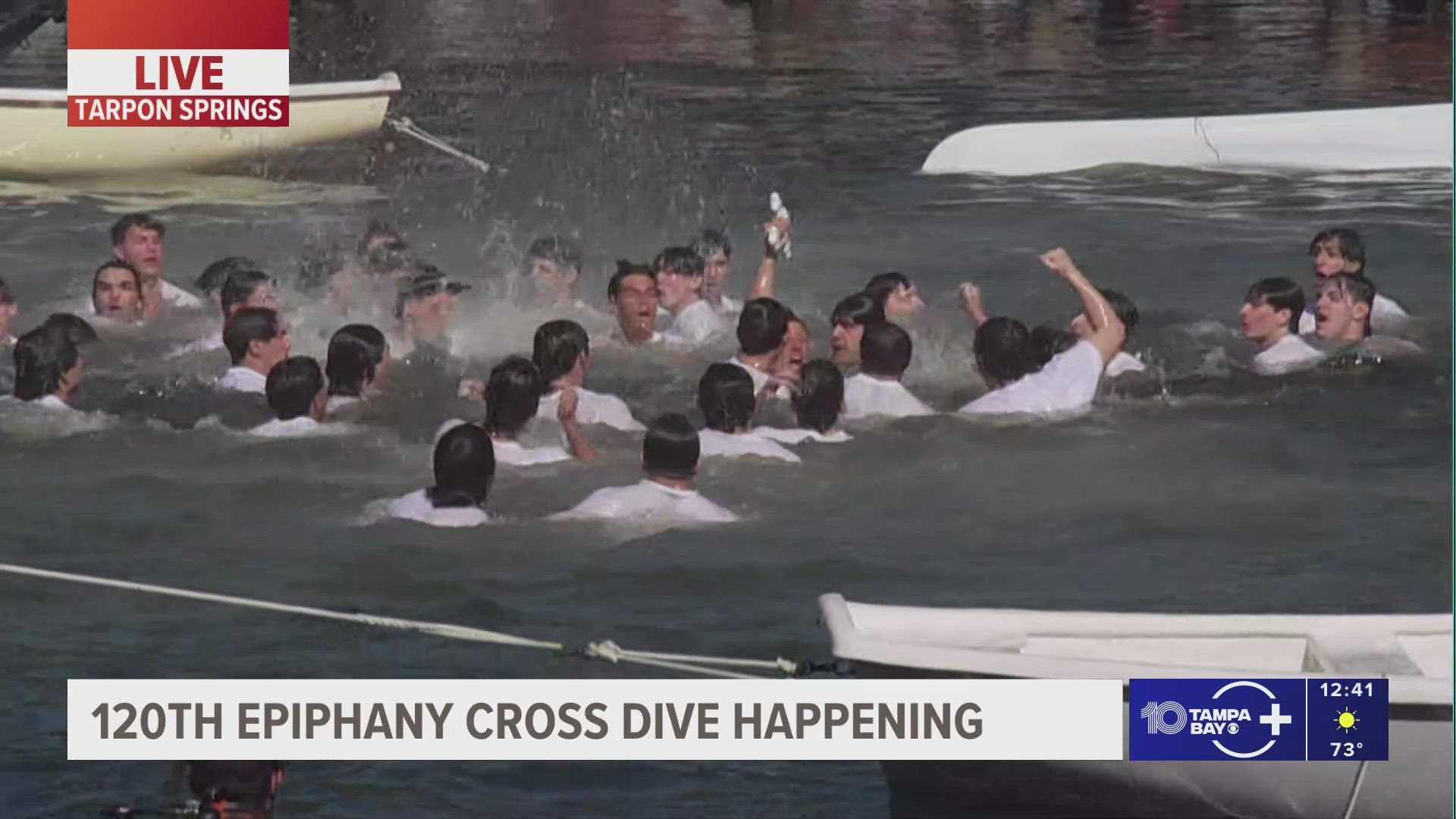 120th Tarpon Springs Epiphany celebration cross dive sees largest ...