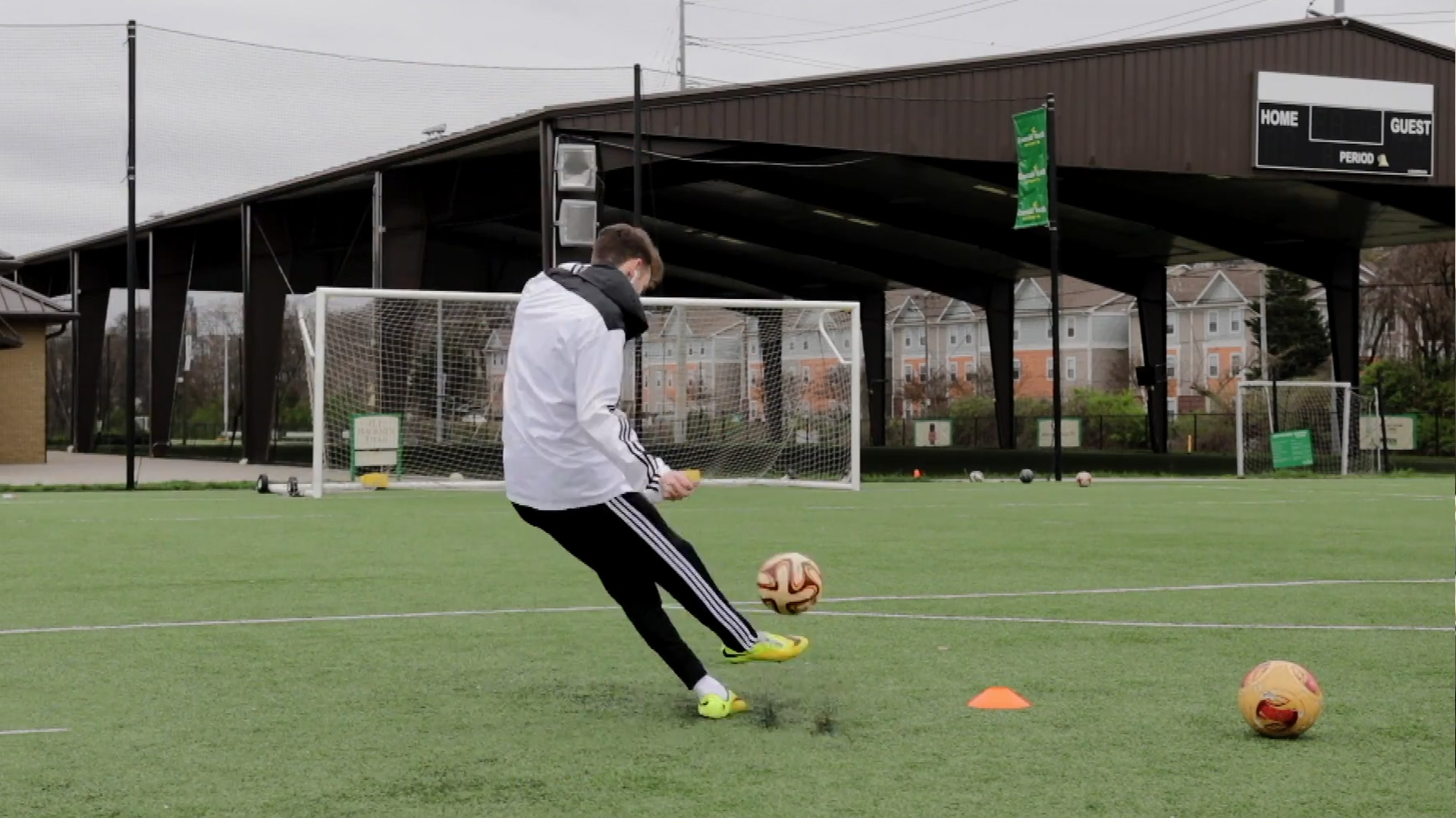 Precision shot on the training ground