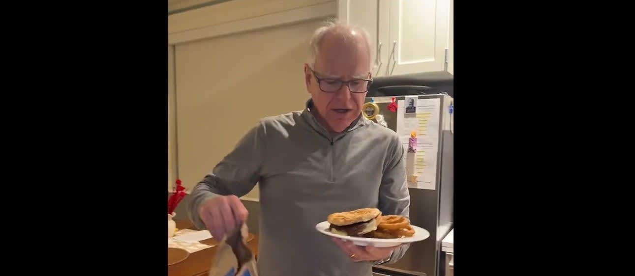 Tim Walz wants everyone to know he eats fast food just like you