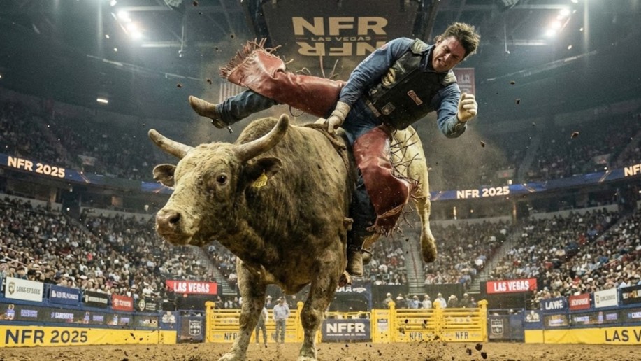 He held on tight but the bull didn't give up until the end - Biggest ...