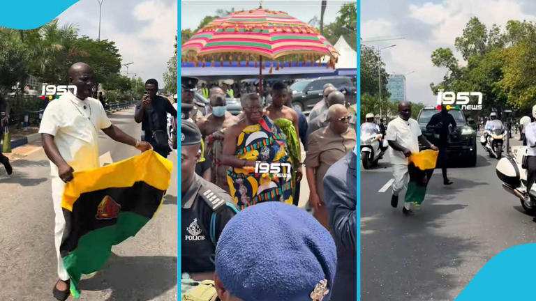 Appiah Stadium leads Asantehene’s convoy on foot at police headquarters ...