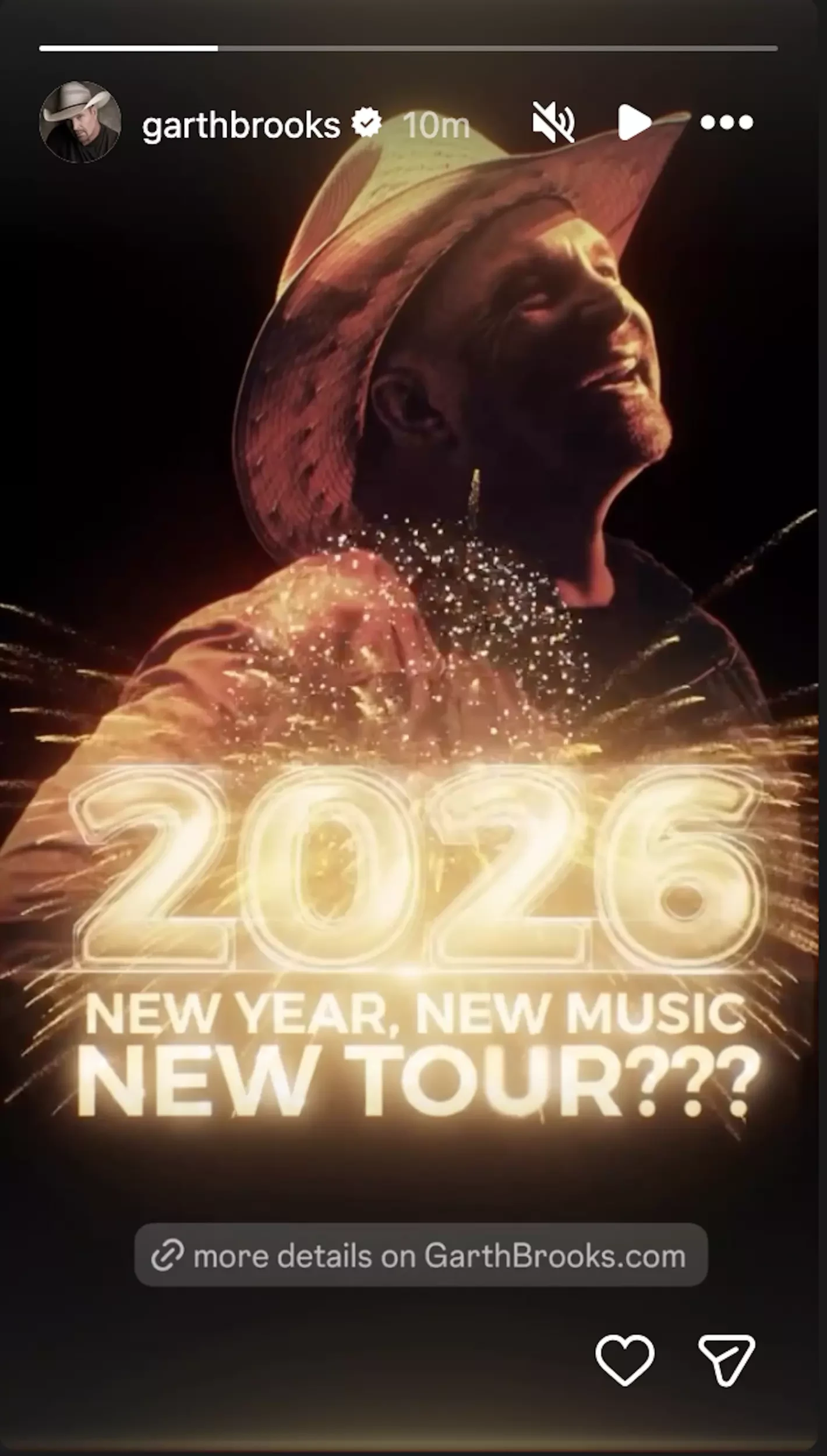 Garth Brooks hints he’s planning a tour, new music for 2026