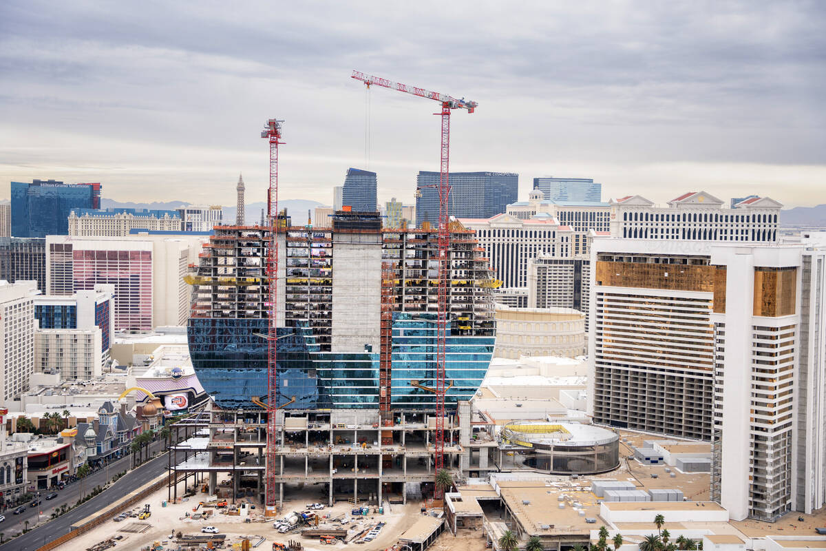 Construction of Hard Rock’s guitar tower on pace for targeted opening