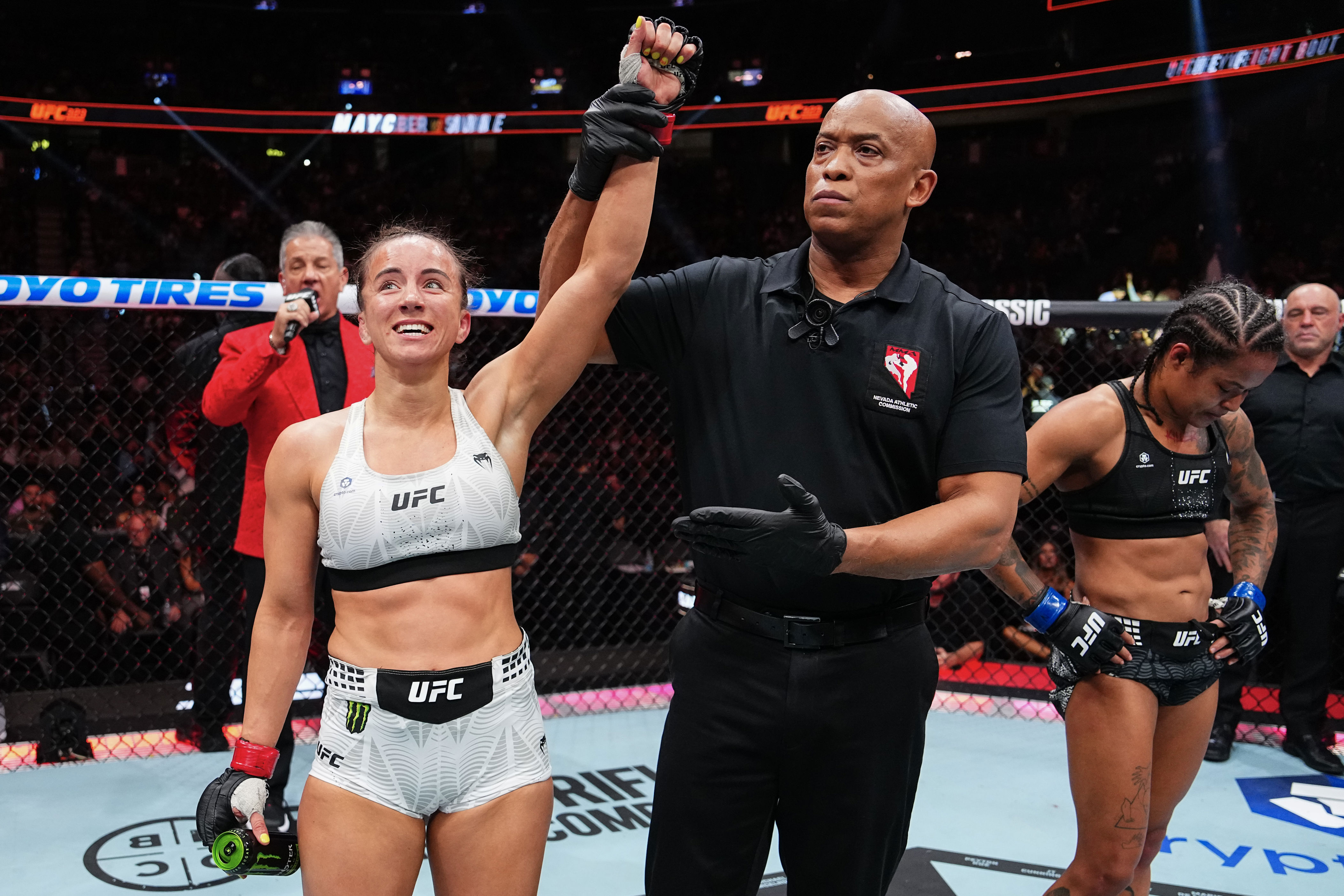 ‘I don’t feel safe in there with him’: Maycee Barber reacts to referee ...