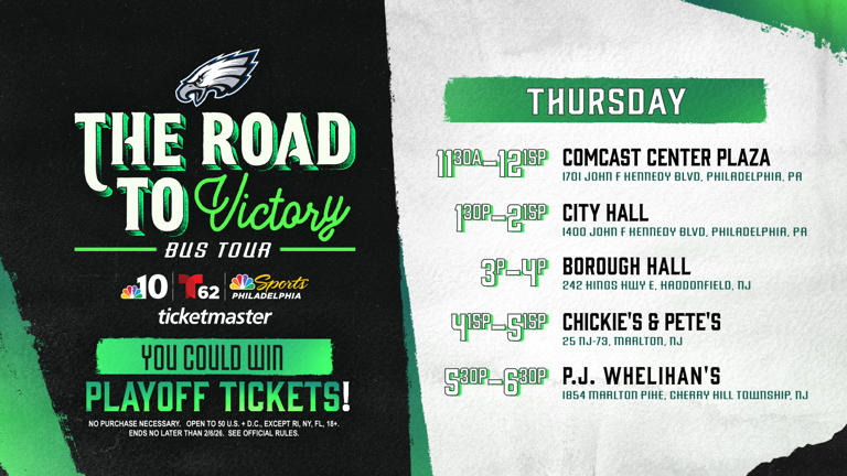 Get ready for wild card round with Eagles road to victory bus tour