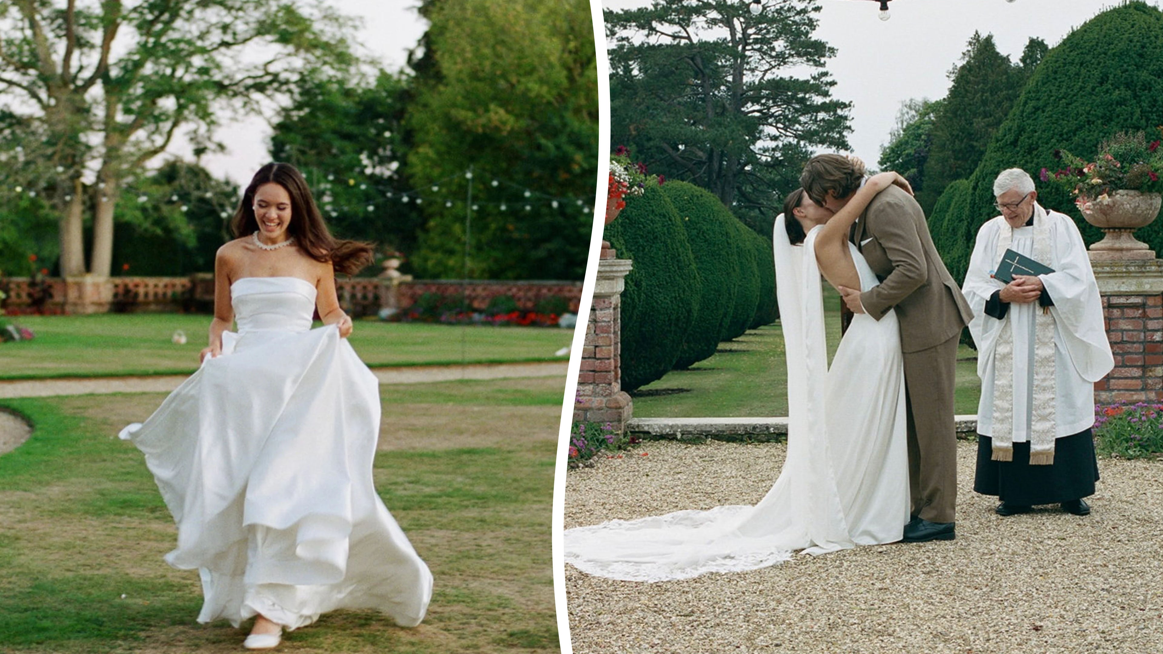 Bride wears four wedding dresses for under £1k