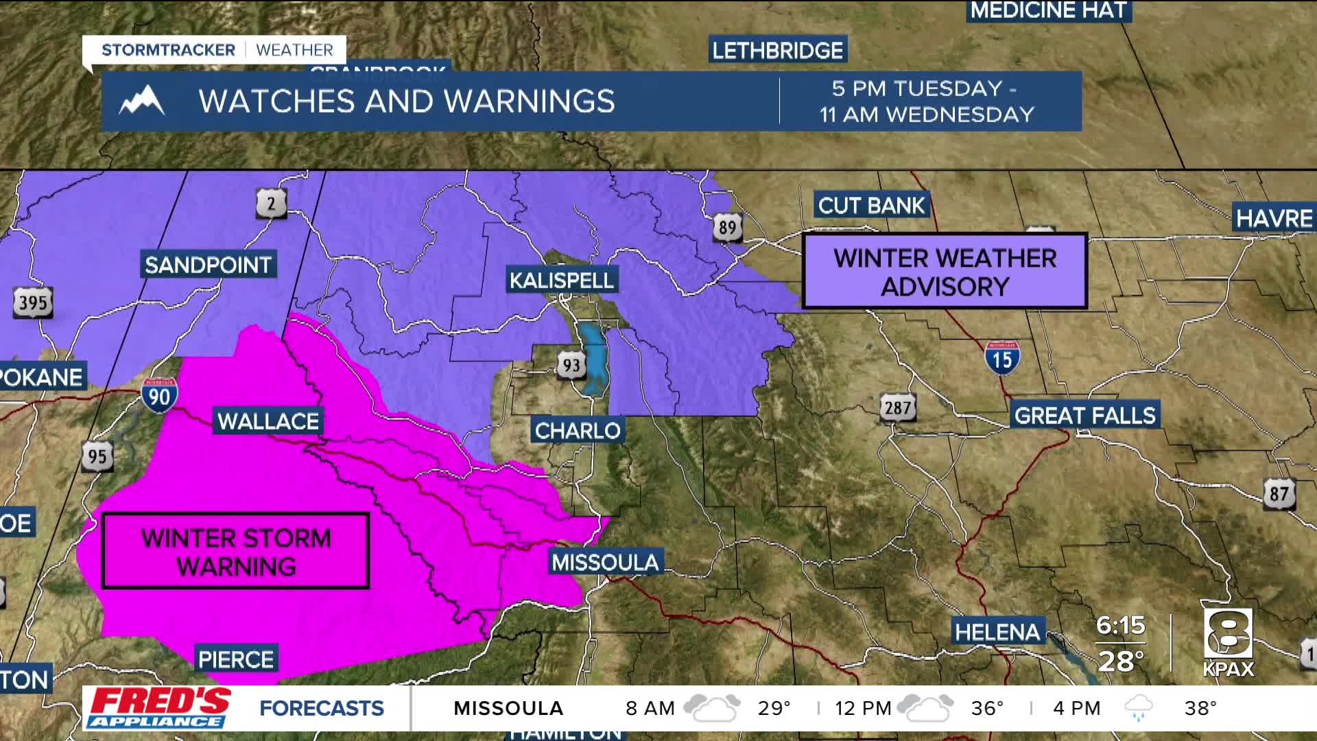 Weather forecast: Heavy mountain snow tonight and Wednesday morning