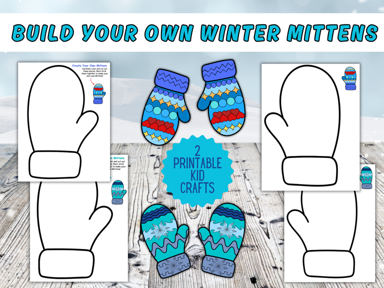 Build your own winter mittens – a fun DIY mitten craft for kids