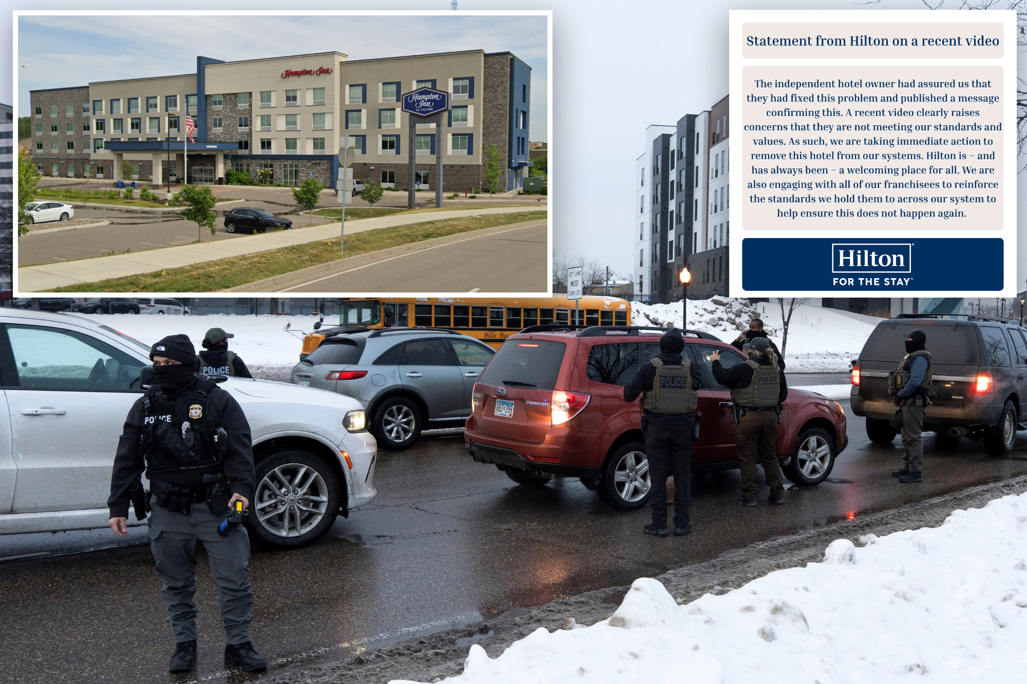 Hilton drops Minneapolis hotel that lied about immigration agent ban