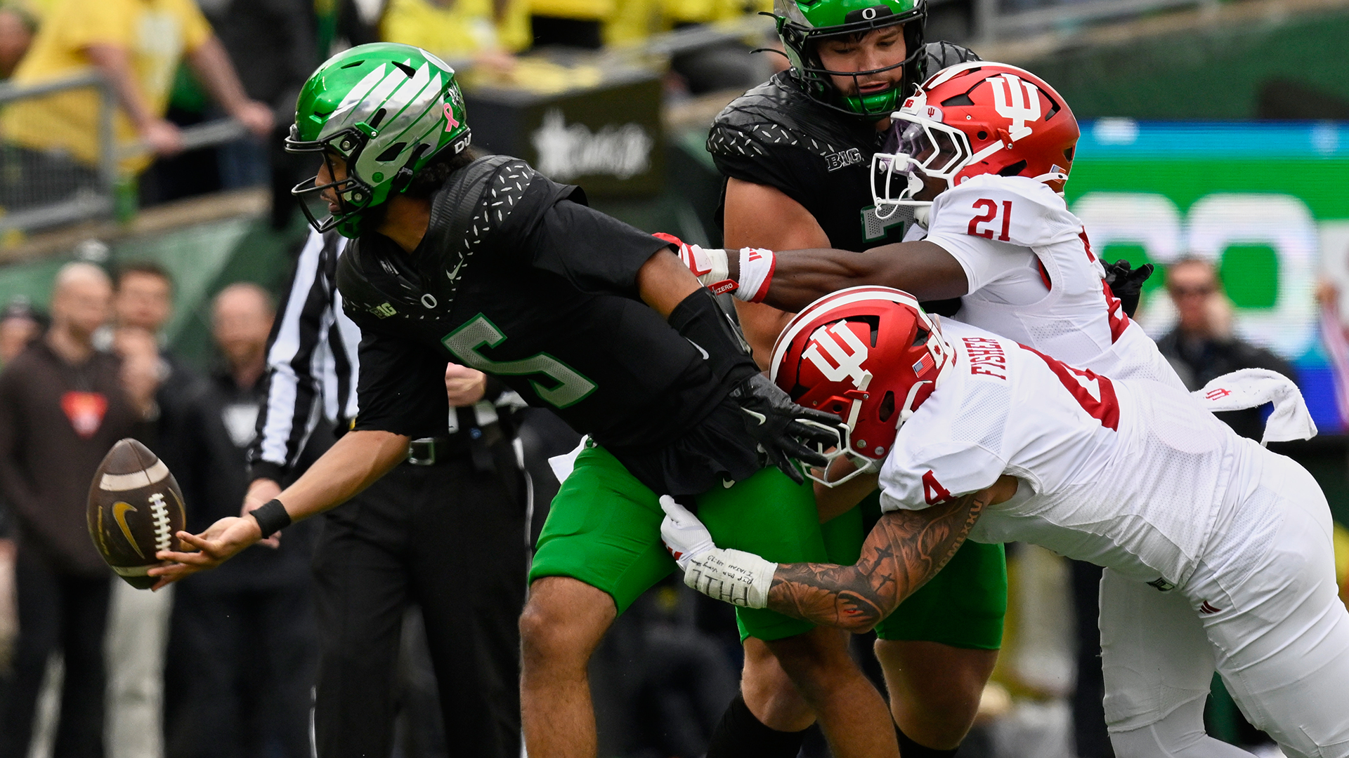 Oregon must make one key adjustment in Peach Bowl rematch with Indiana ...