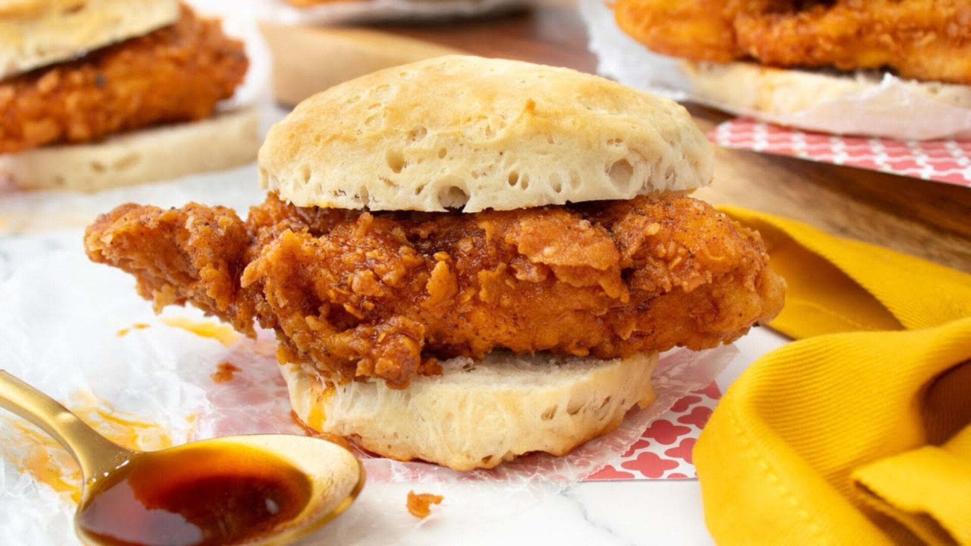 Copycat Hardee's Nashville hot chicken biscuit recipe