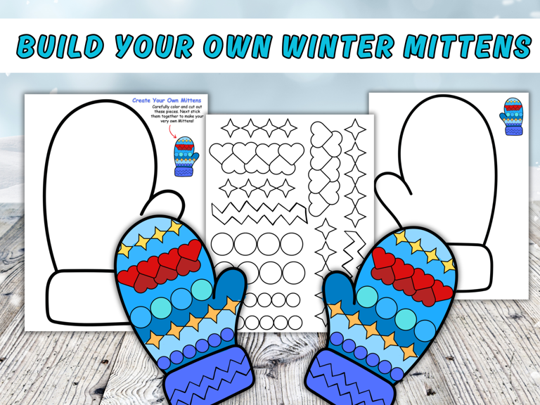 Build your own winter mittens – a fun DIY mitten craft for kids