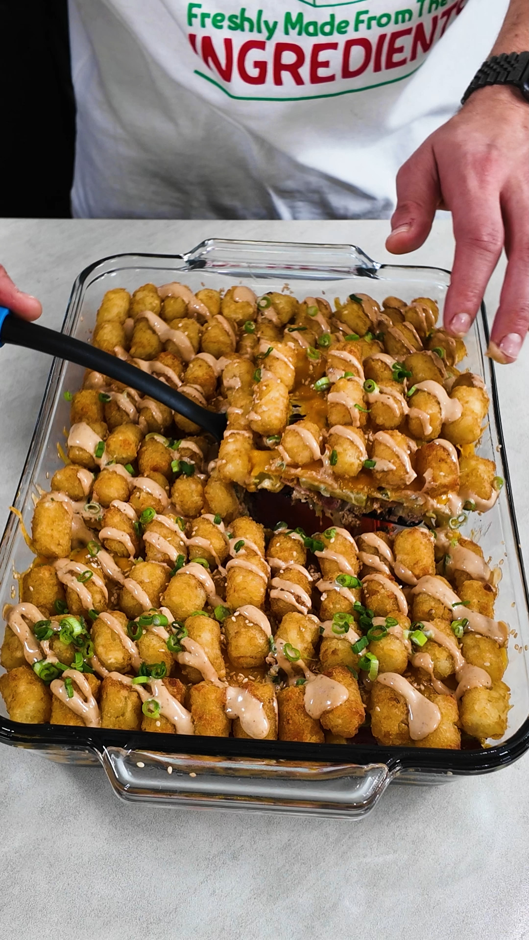 Bacon cheeseburger hot dish