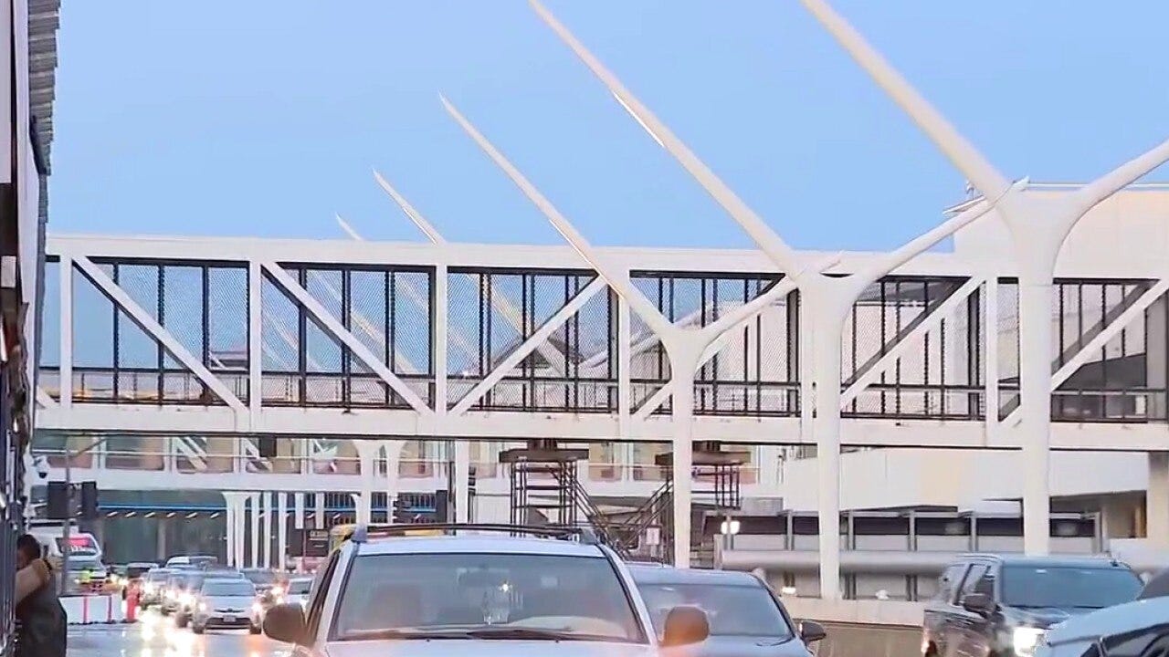LAX Terminal 5 pedestrian bridge removal begins