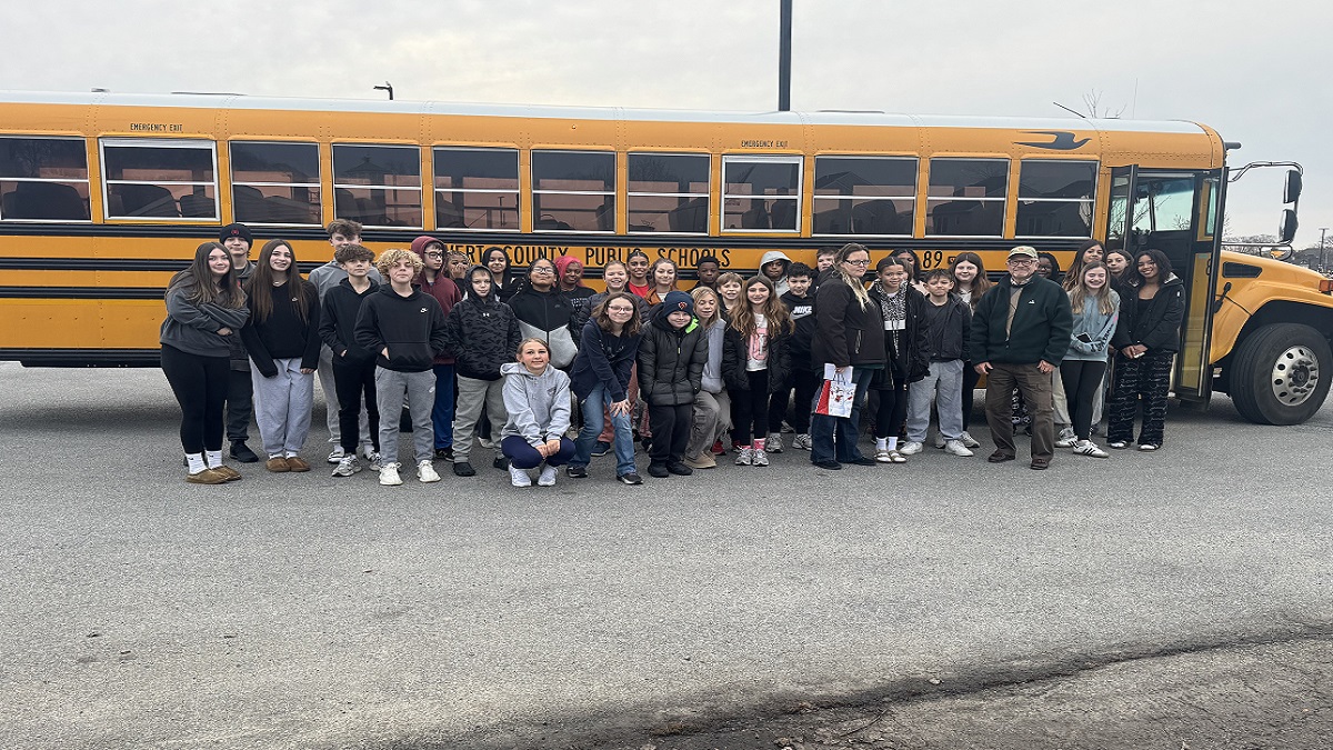 Students on Calvert school bus #89 raise funds