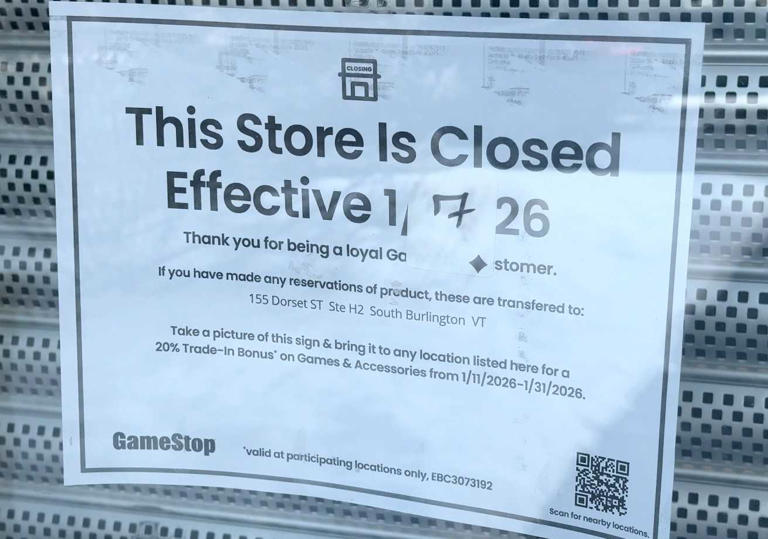 GameStop closing stores in Vermont, Northern New York and New Hampshire