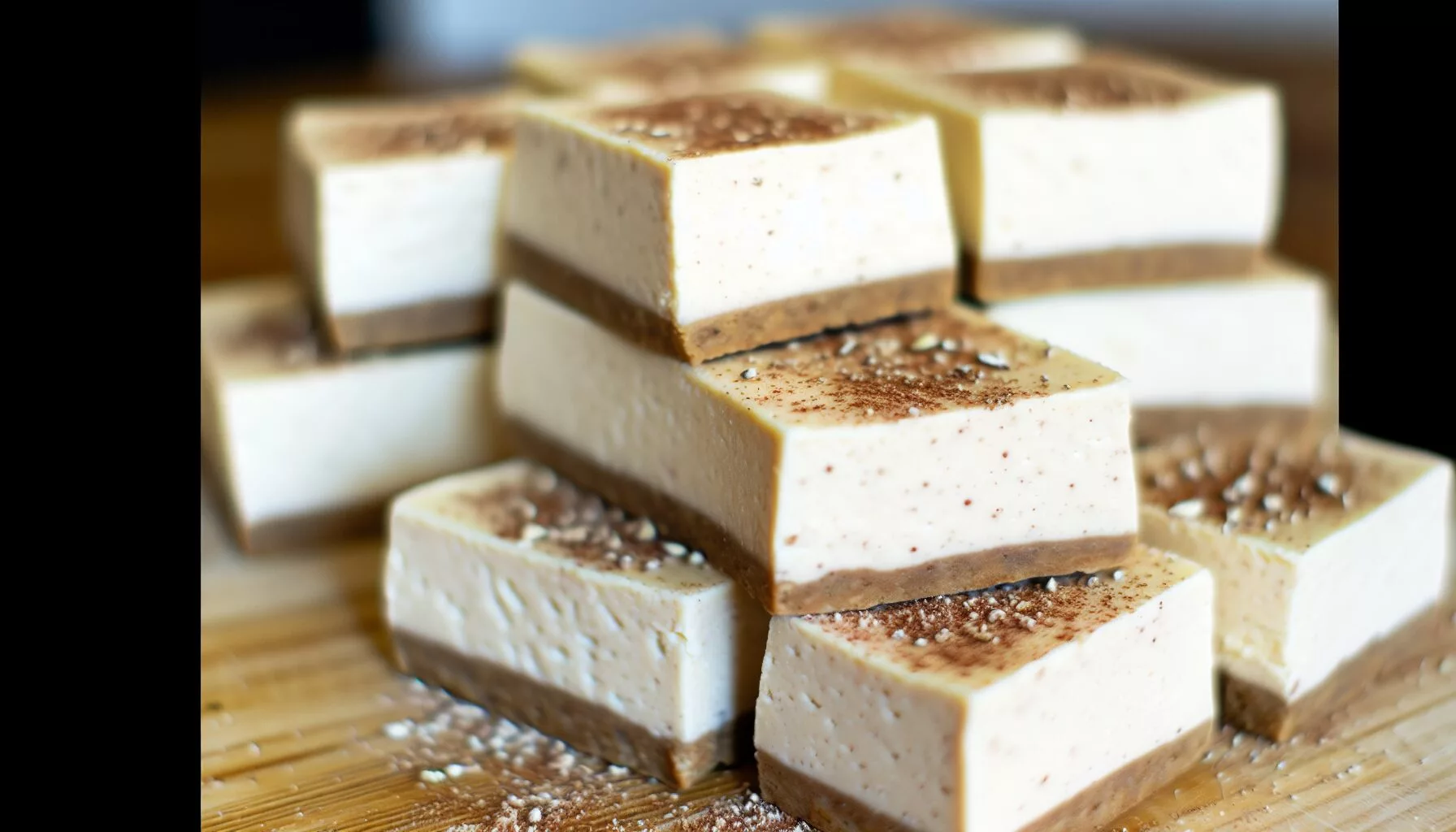 Cashew-based eggnog cheesecake bars: A holiday recipe for blissful baking