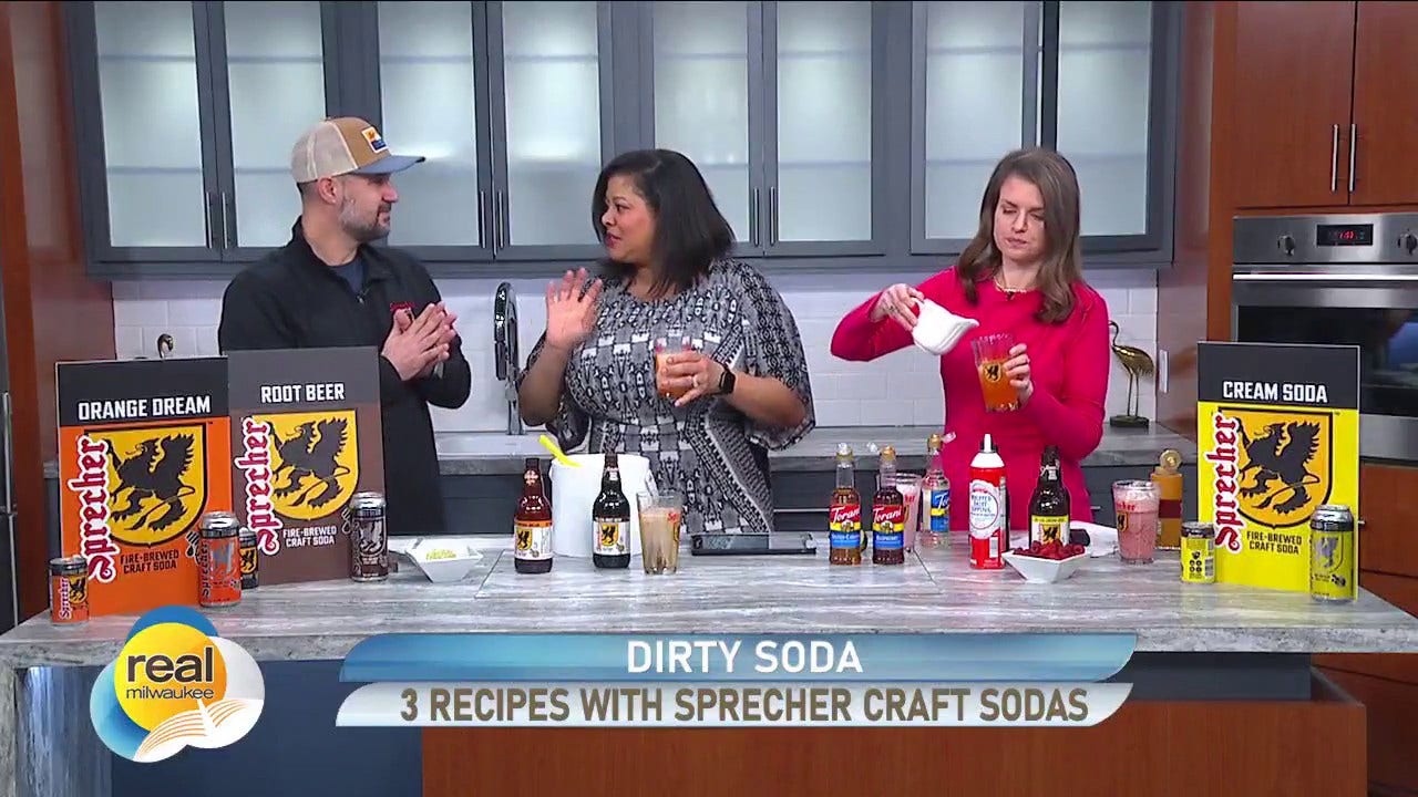 Dirty soda recipes using Sprecher Brewery craft sodas