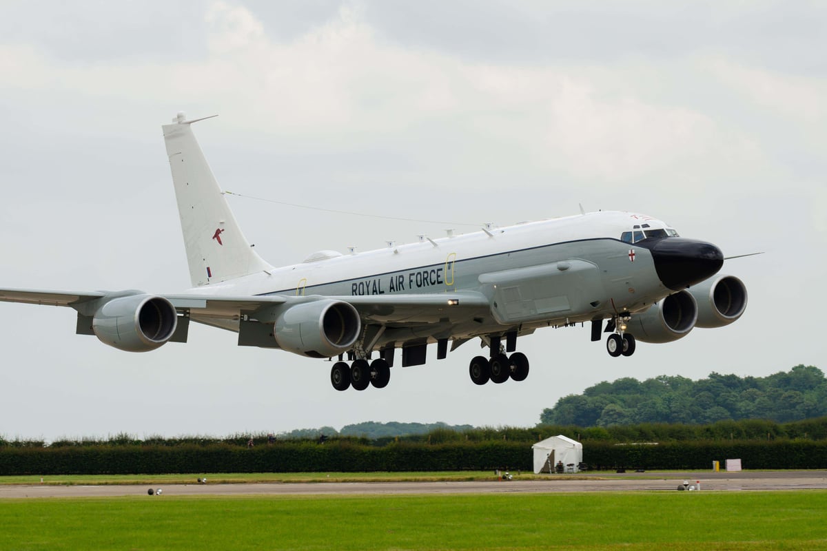RAF spy plane flies over path of oil tanker pursued by America through ...