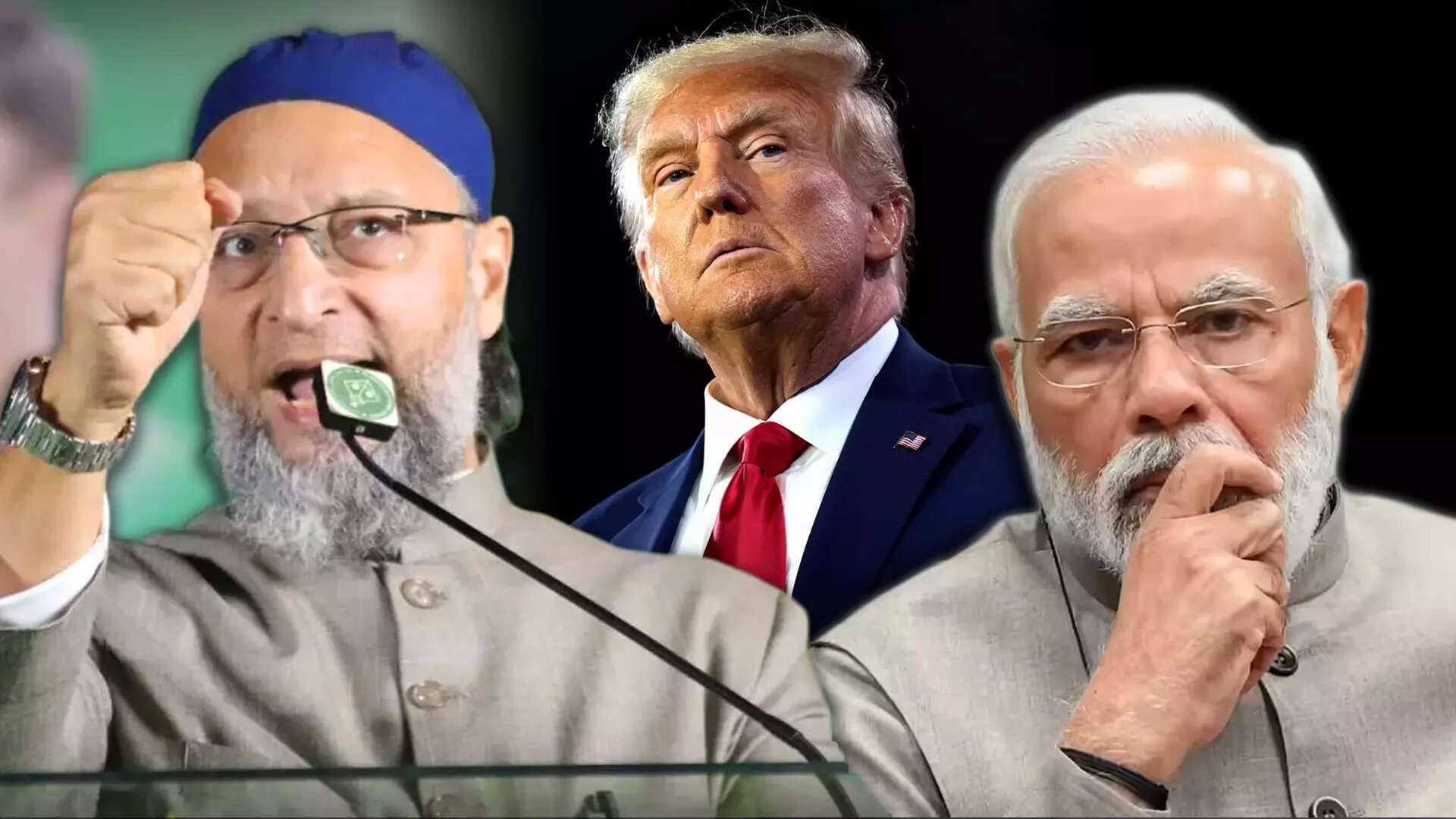 'BJP people are mute' Owaisi targets PM Modi over Trump’s ‘make me ...