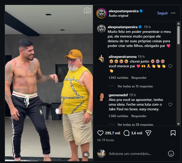 Vídeo: Campeão do UFC, Alex Poatan emociona internet com surpresa ...