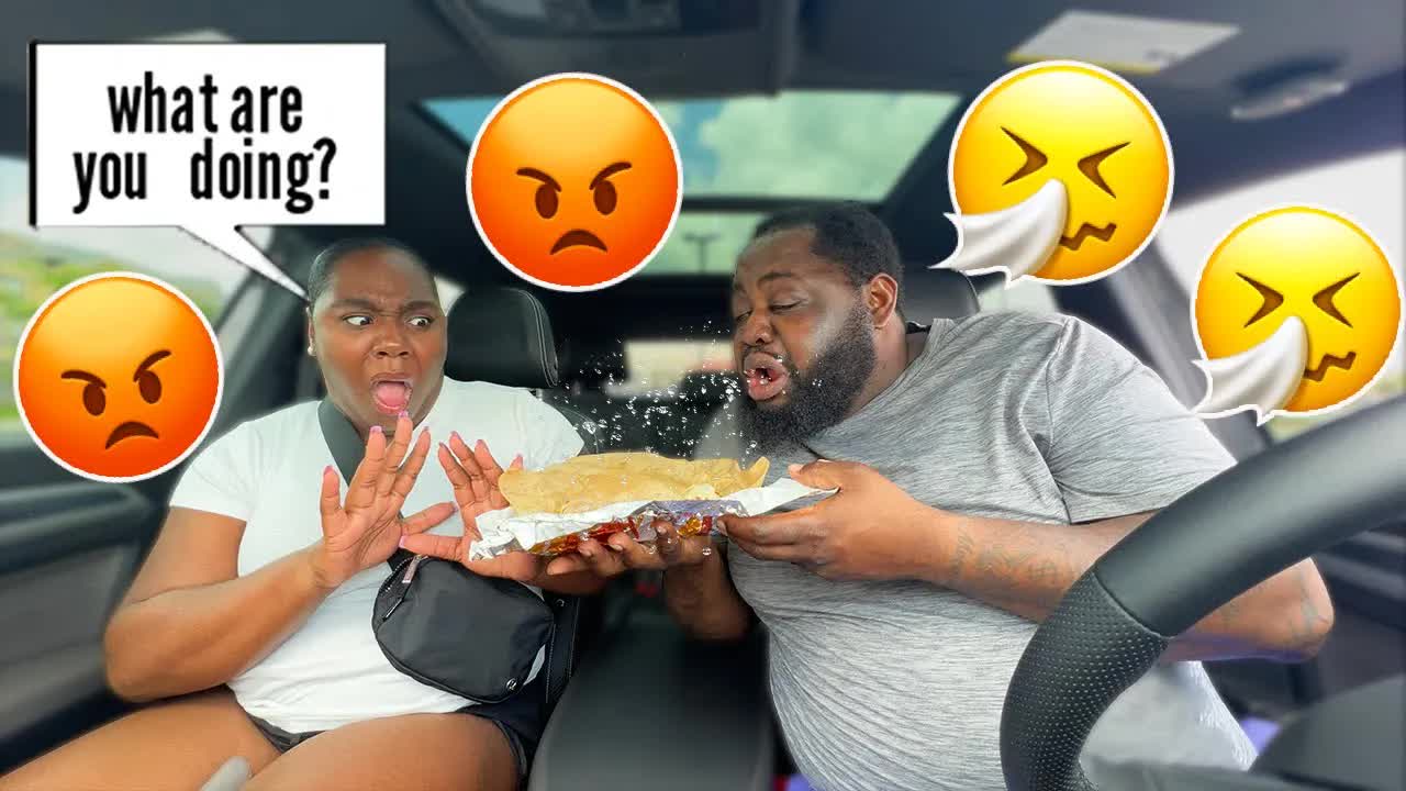 Sneezing on my wife's food to see how she reacts *she snaps*