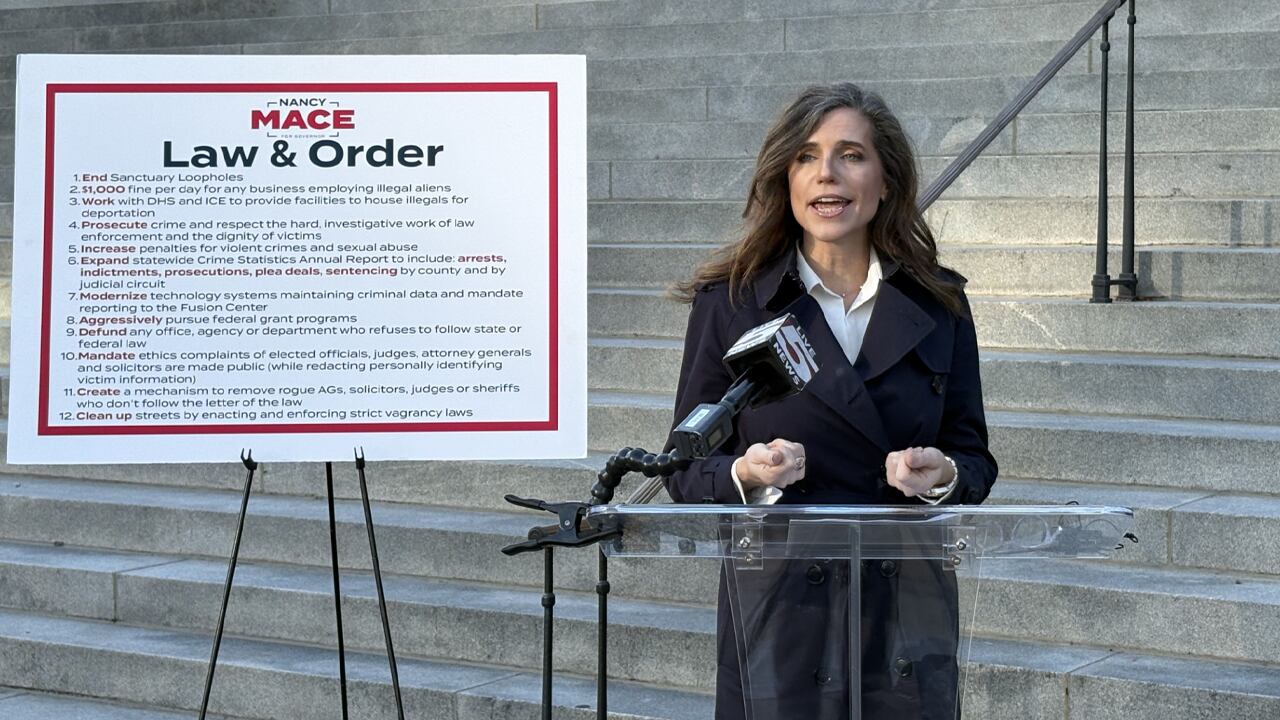 Mace pushes 'Law & Order' legislation in SC campaign stop