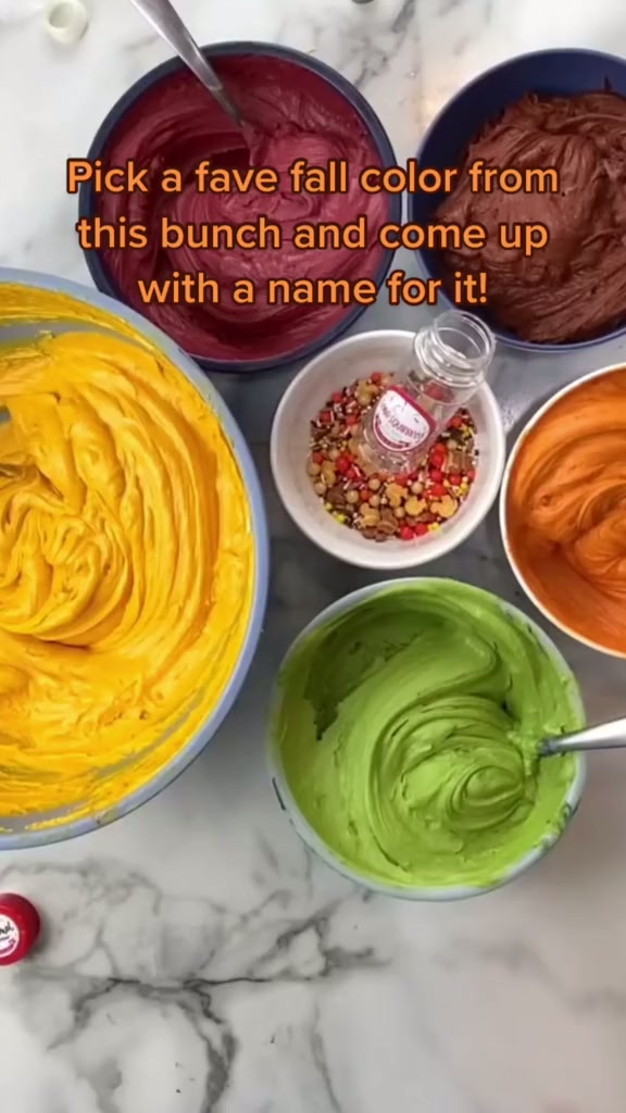 Can you name these fall frosting colors