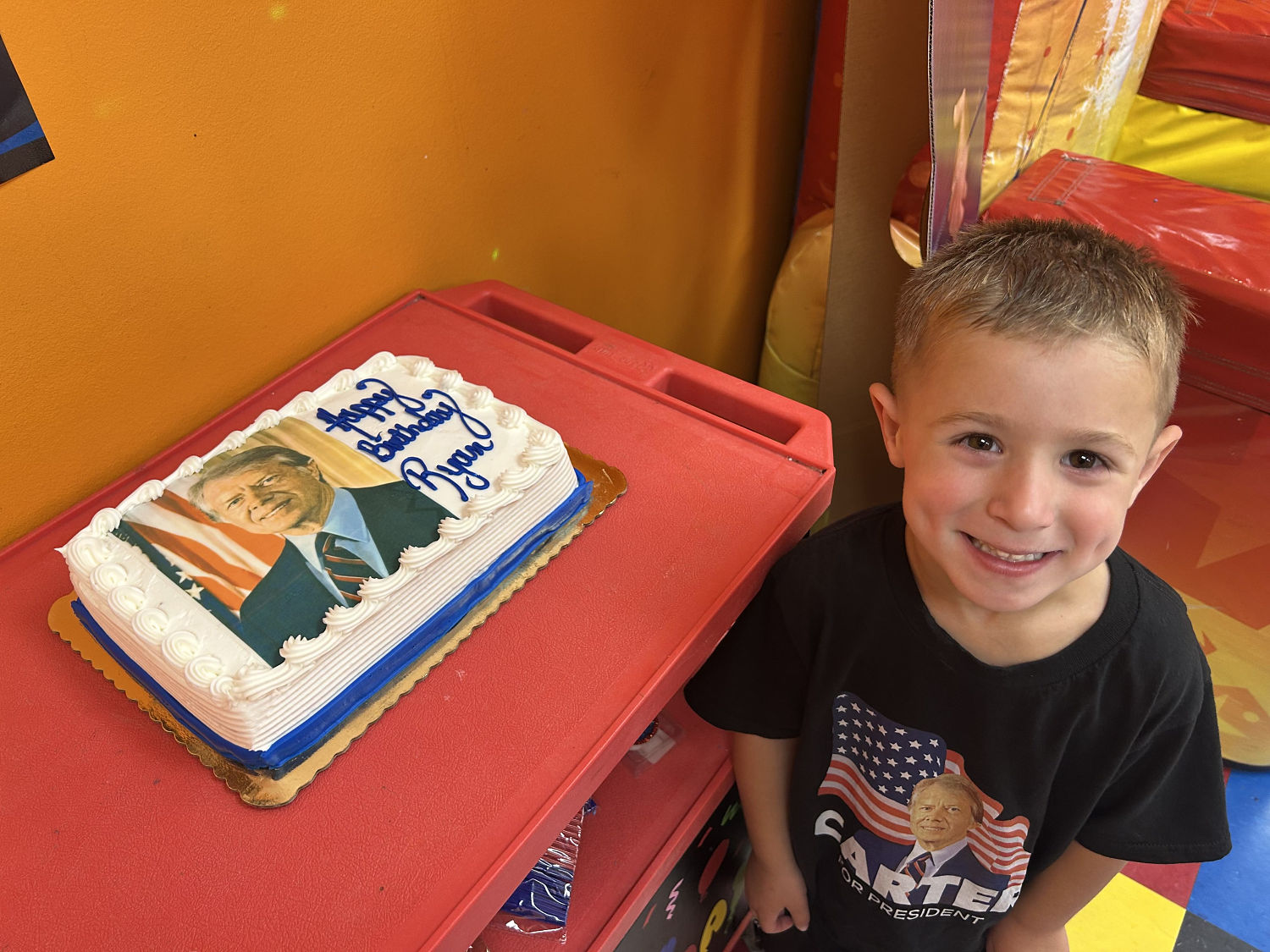 This 5-year-old really, really, really loves Jimmy Carter