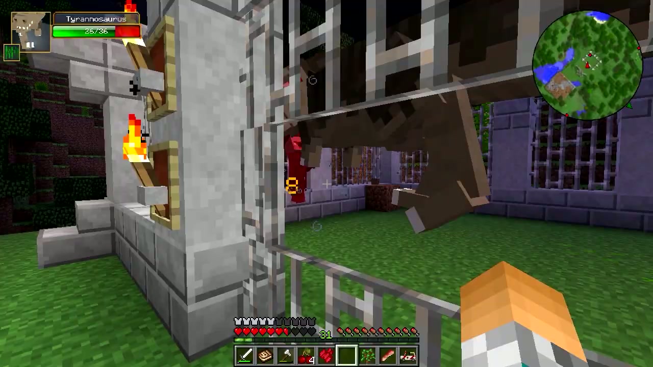 Minecraft: Lutamos com o T-Rex! - Ark Craft Survival #15