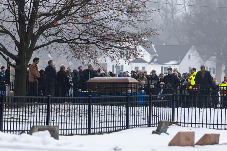 Watch as funeral procession honors longtime West Michigan fire chief