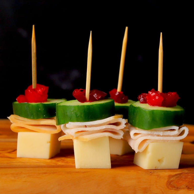 Turkey cranberry skewer appetizers