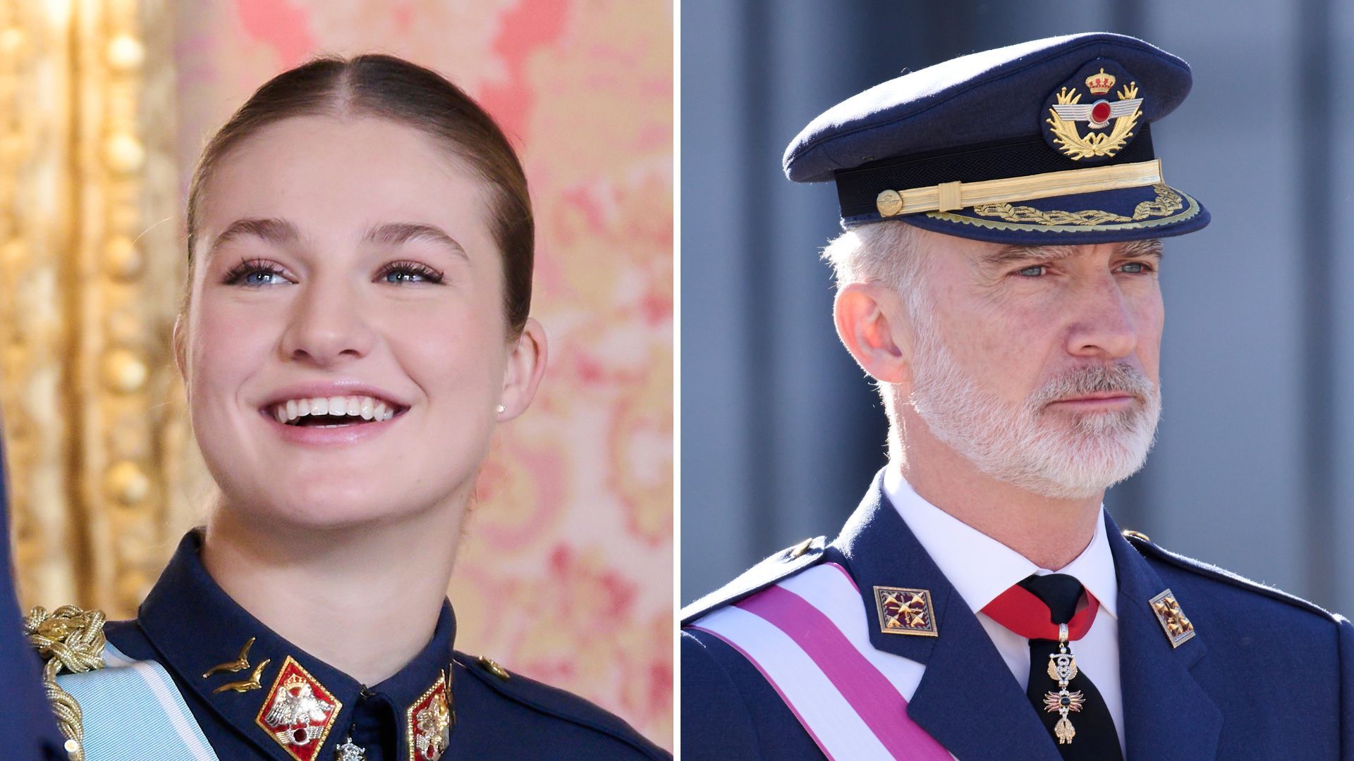 Princess Leonor is the spitting image of father King Felipe in military ...