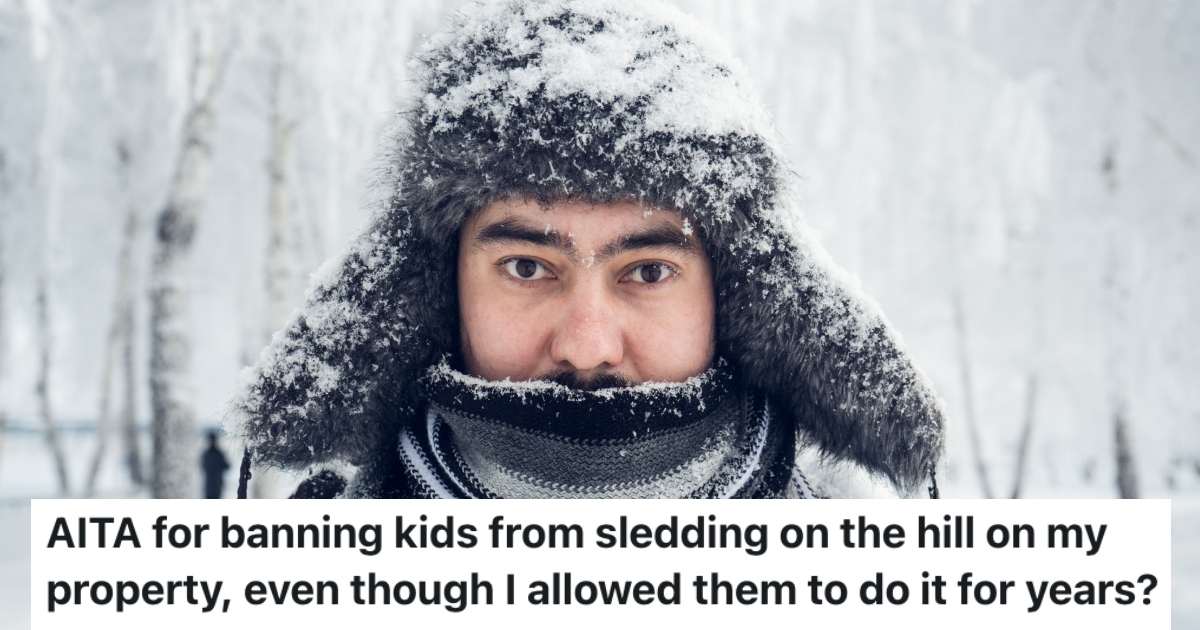 Homeowner’s property has a big sledding hill, but someone got hurt so ...