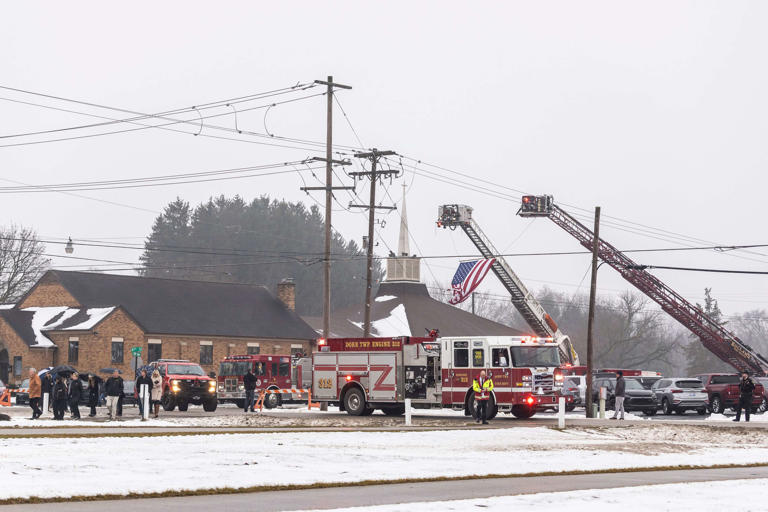 Watch as funeral procession honors longtime West Michigan fire chief