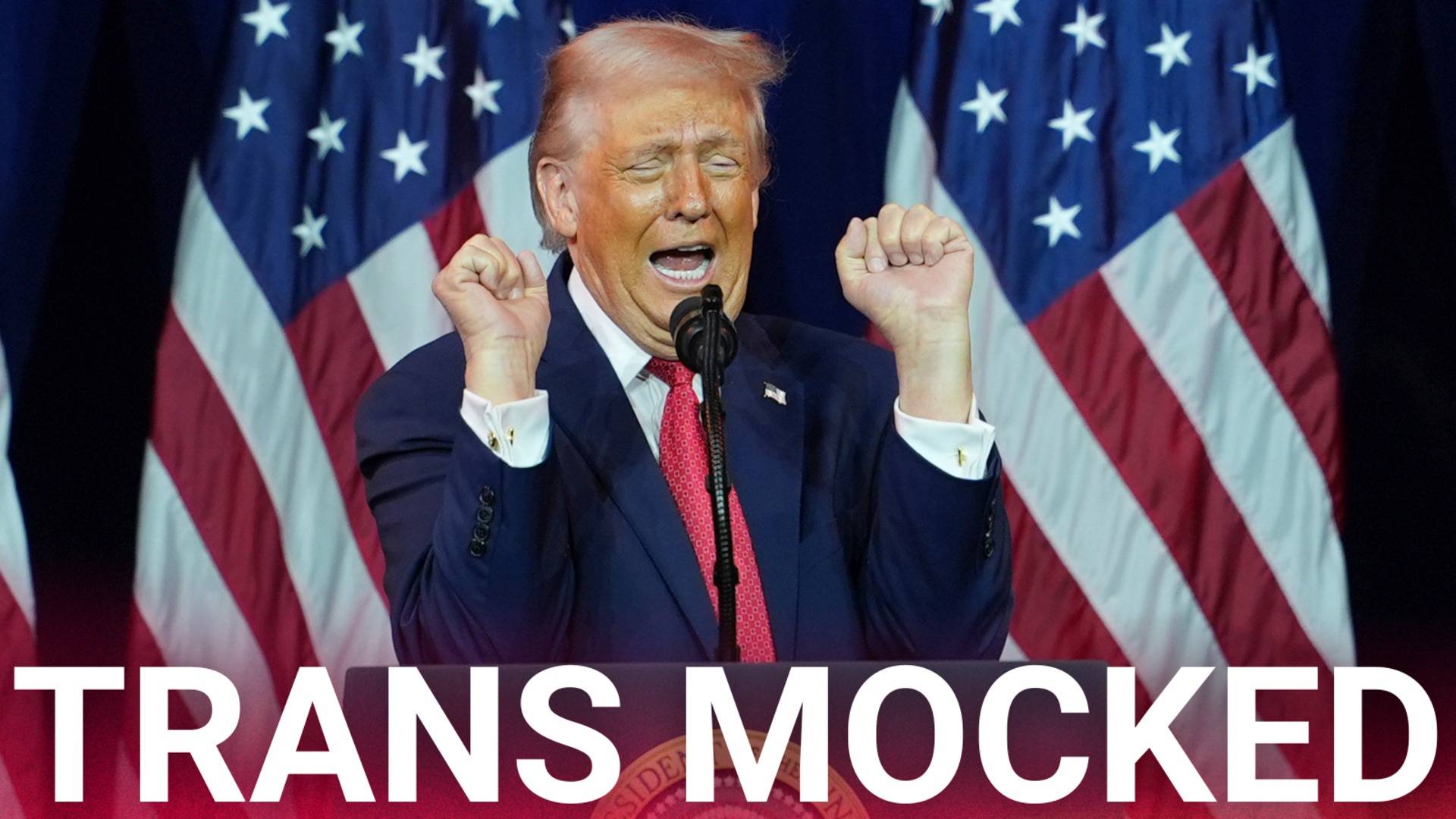 Donald Trump hilariously imitates transgender weightlifter during House ...
