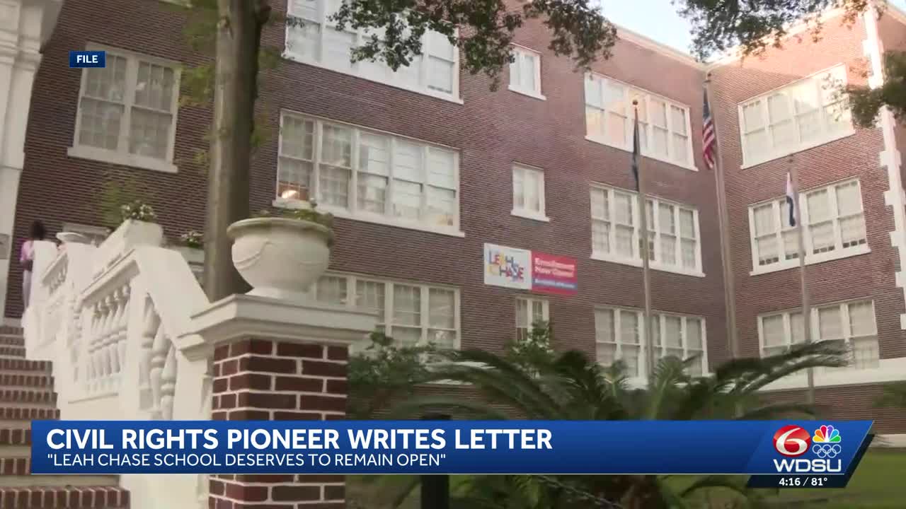 Two members of New Orleans Four call for Leah Chase School to remain open