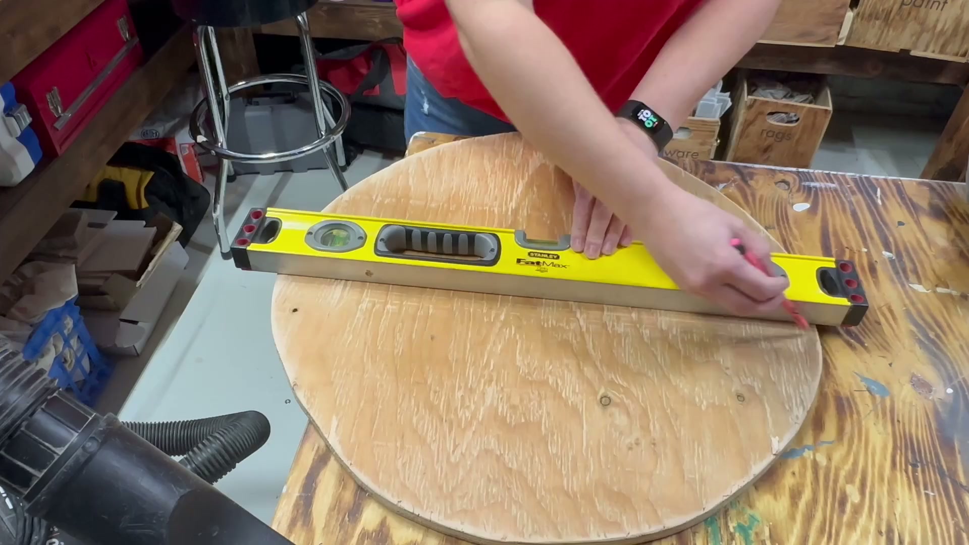 Flip a garbage can upside down (this storage idea is brilliant!)