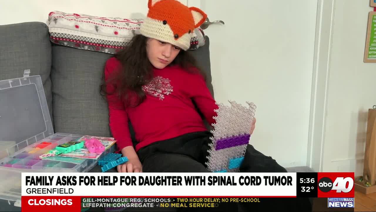 Young girl with spinal cord tumor, raising money for treatment